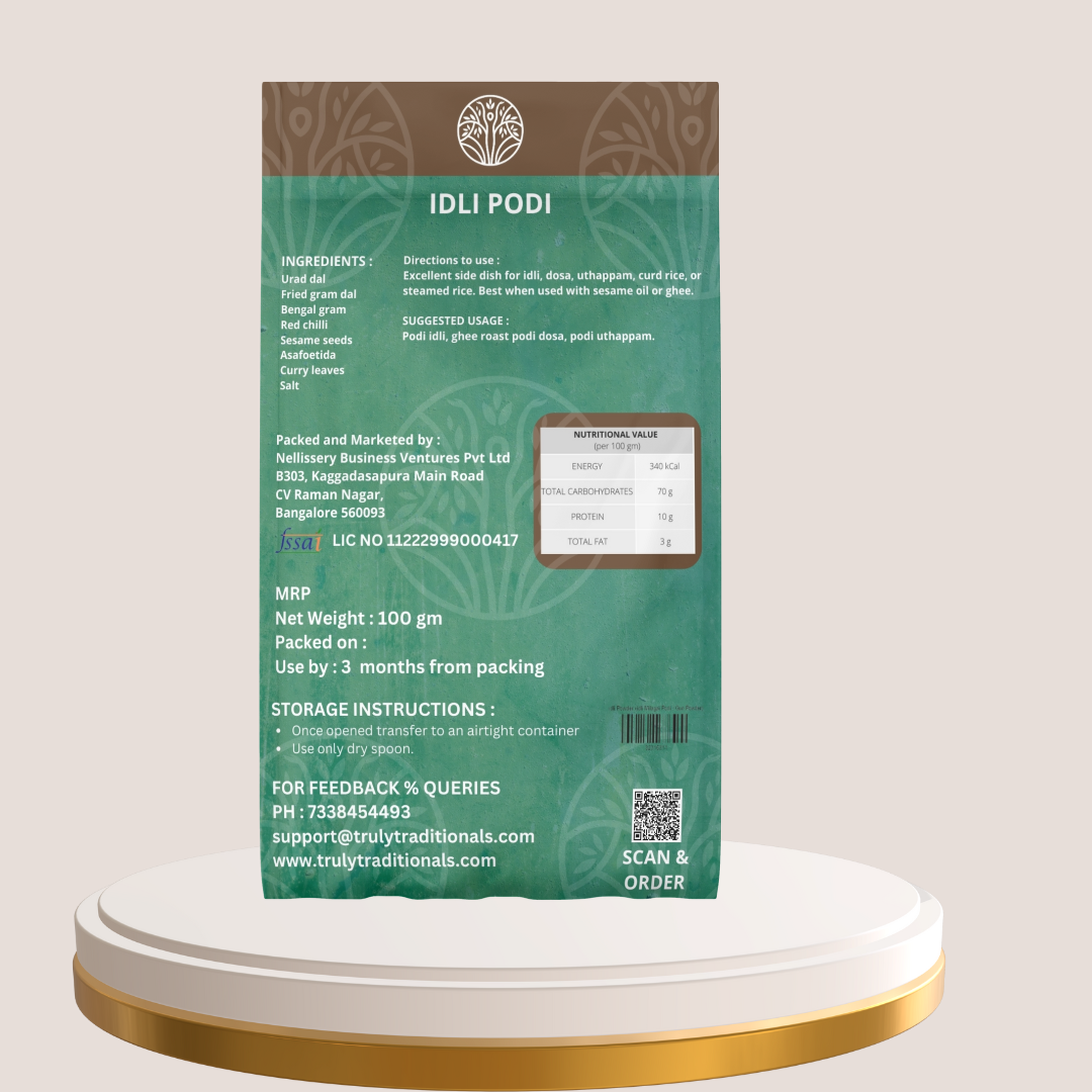 IDLI POWDER (IDLI MILAGAI PODI / GUN POWDER) – Truly Traditionals