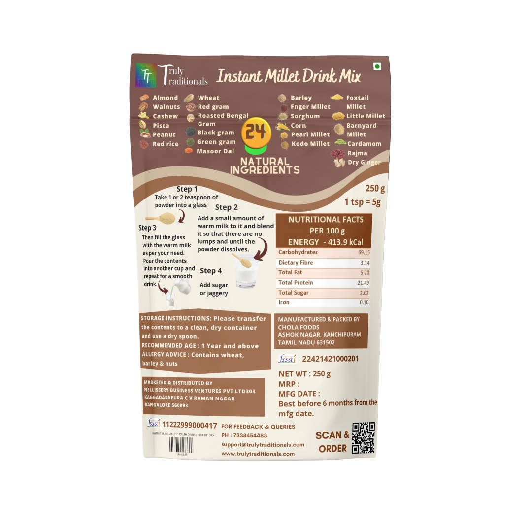 INSTANT MULTI MILLET HEALTH DRINK – Truly Traditionals